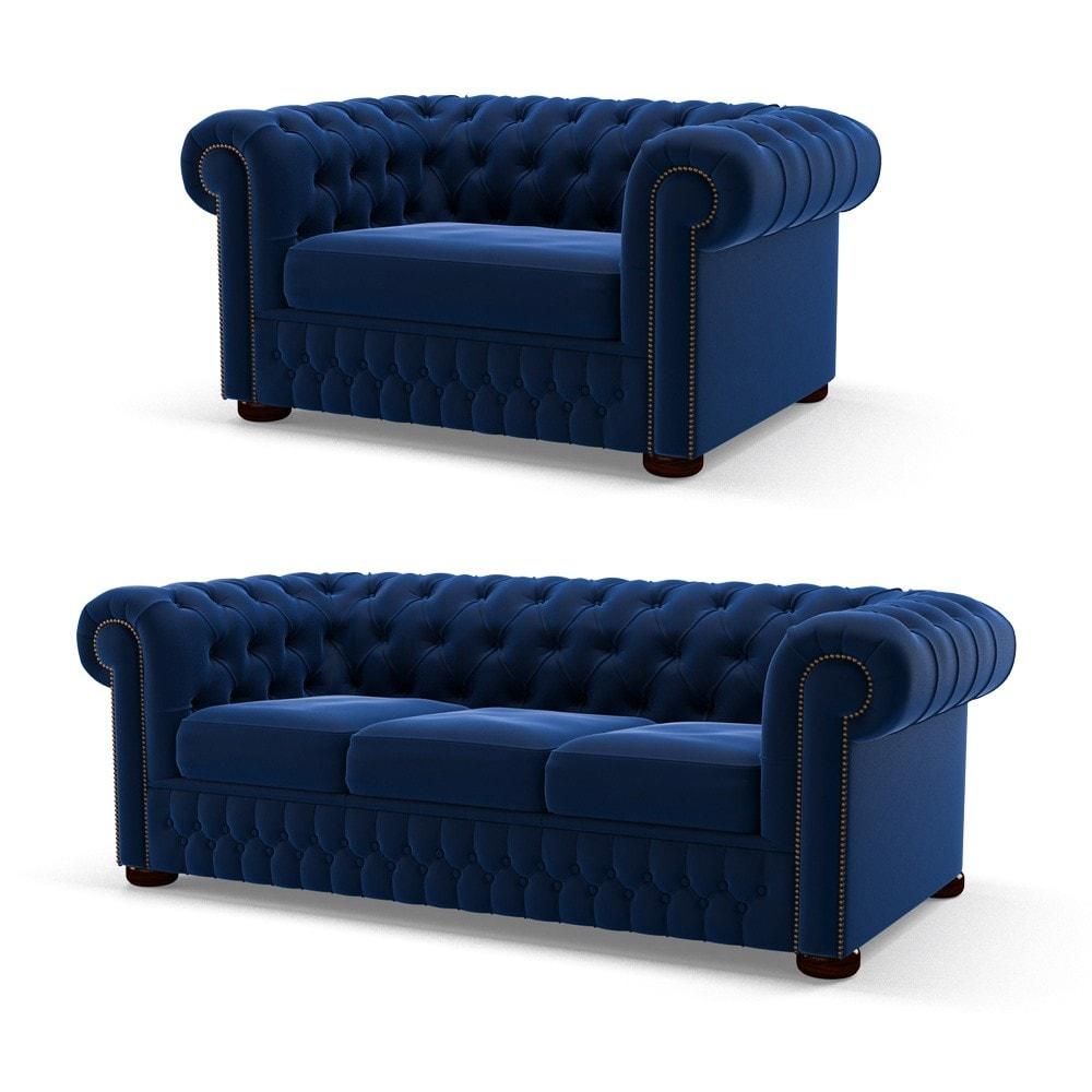 Modern Velvet Chesterfield 3pc sofa set – BE Furniture Design Studio ...